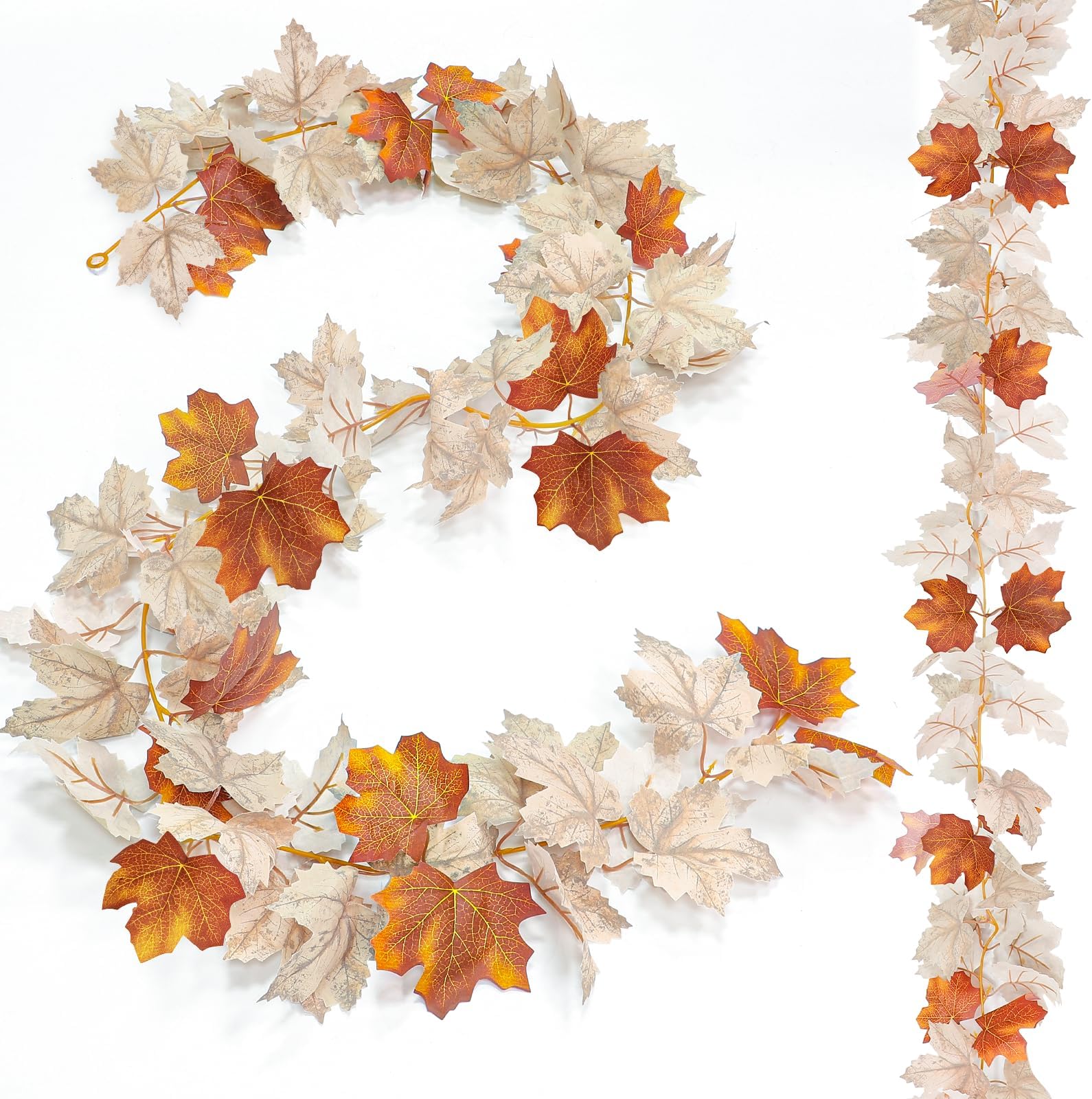 Amazon.com: 2 Pack Fall Maple Leaf Garland Clearance - 6.5ft/Piece ...