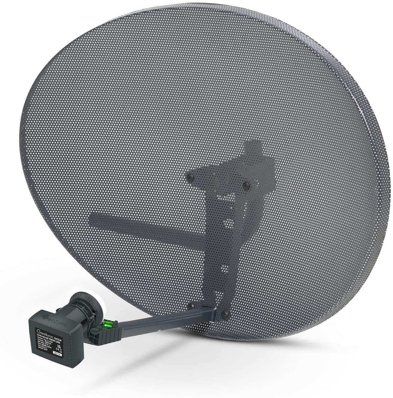 Viewi Zone 2 Satellite Dish & Twin LNB for Sky/FreeSat/Hotbird/Astra ...