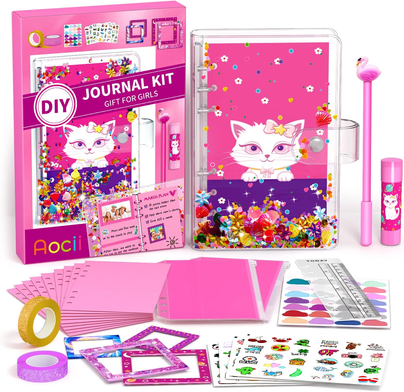 Aocii Regalo per ragazze 6 7 8 9 10 11 12 13 anni, set di scrapbook fai ...