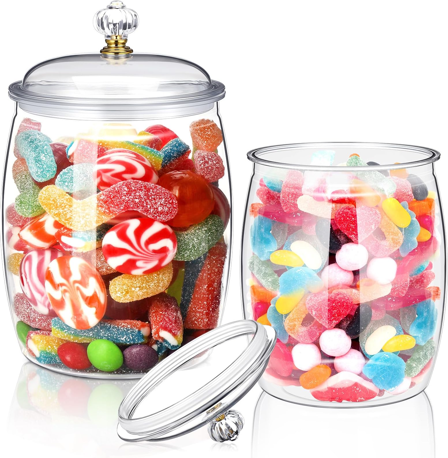 Amazon.com: Nuogo 2 Gallon/256 oz Large Candy & Cookie Jar with Lid ...