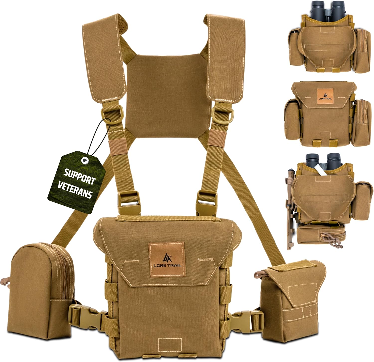 Amazon.com : Lone Trail Waterproof Binocular Harness Chest Pack ...