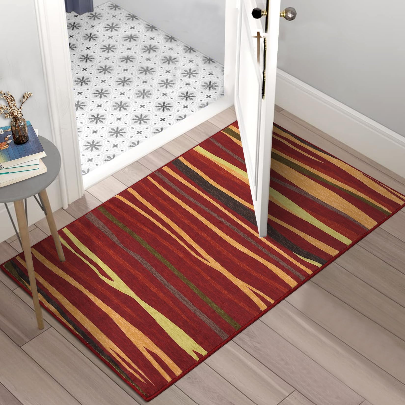 Amazon.com: GlowSol Washable Area Rug 2x3 Abstract Small Rug Entryway ...
