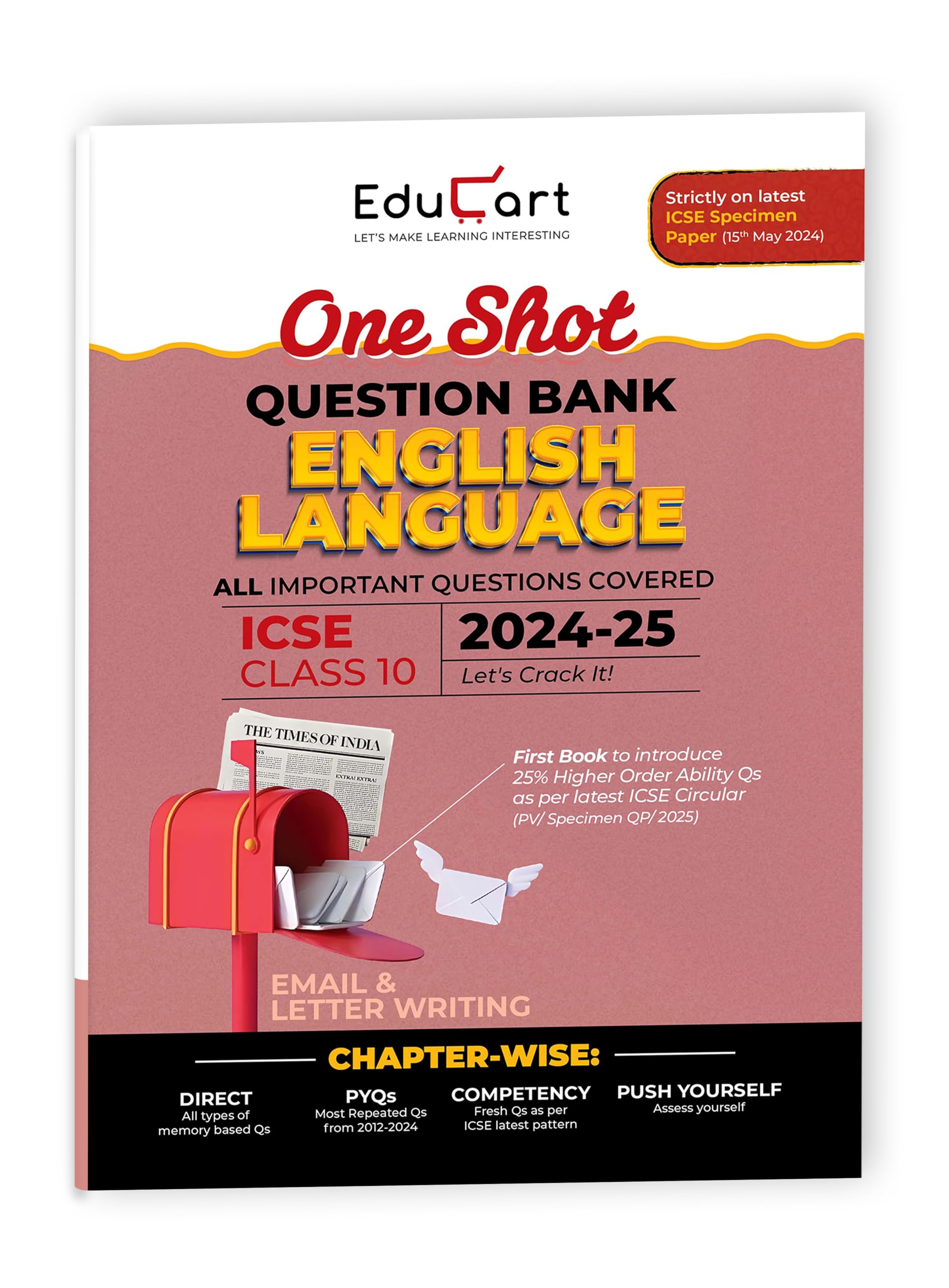 Buy Educart ICSE Class 10 English Language One Question Bank 2025 for ...