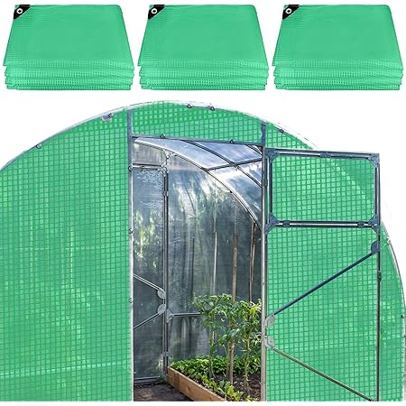 Amazon.com: Berlune 3 Pcs Clear Greenhouse Heavy Duty Tarp 9.8 x 11.8 ...