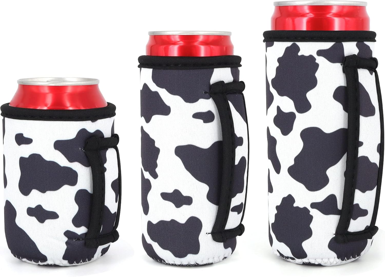 Amazon.com: 3 Pack Reusable Neoprene Insulated Can Sleeve with Handle ...