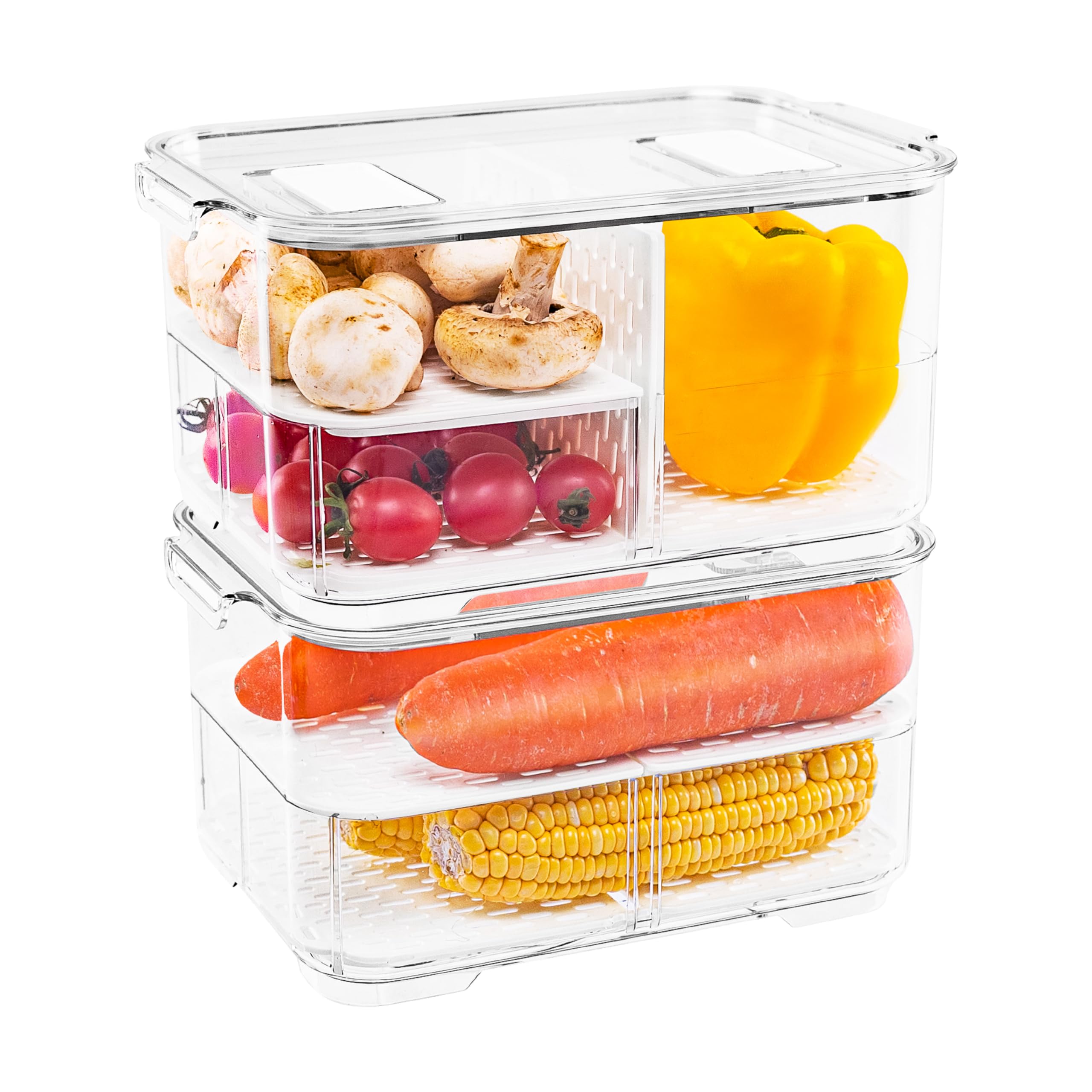 Amazon.com: elabo Food Storage Containers Fridge Produce Saver ...