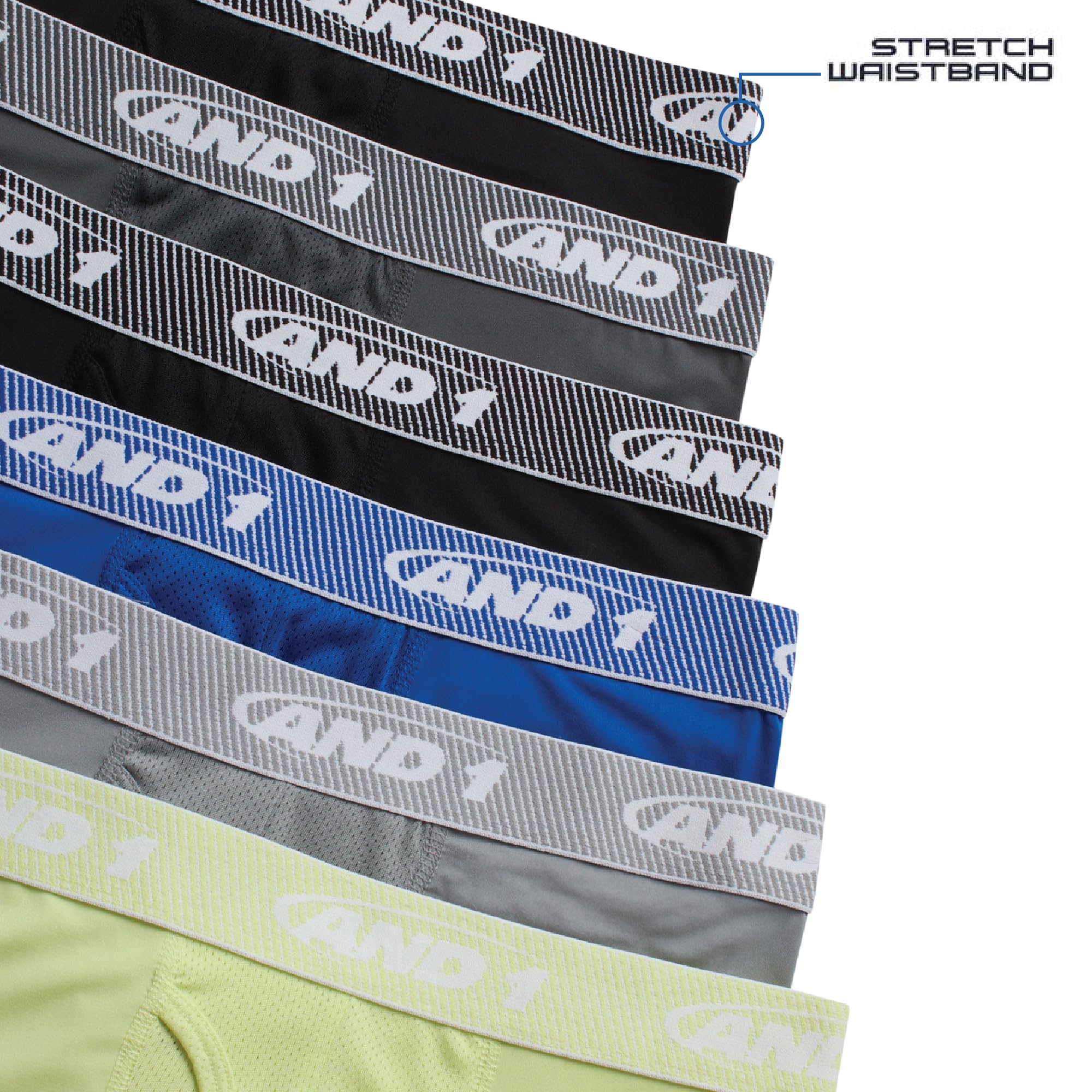 Snapklik.com : AND1 Mens Boxer Briefs - 6 Pack Platinum Performance ...