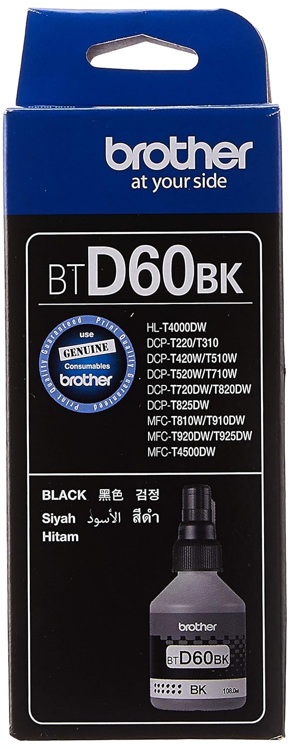 Brother Ink BTD60BK Black | 6500PGS | DCP-T510W/DCP-T710W/MFC-T910DW ...