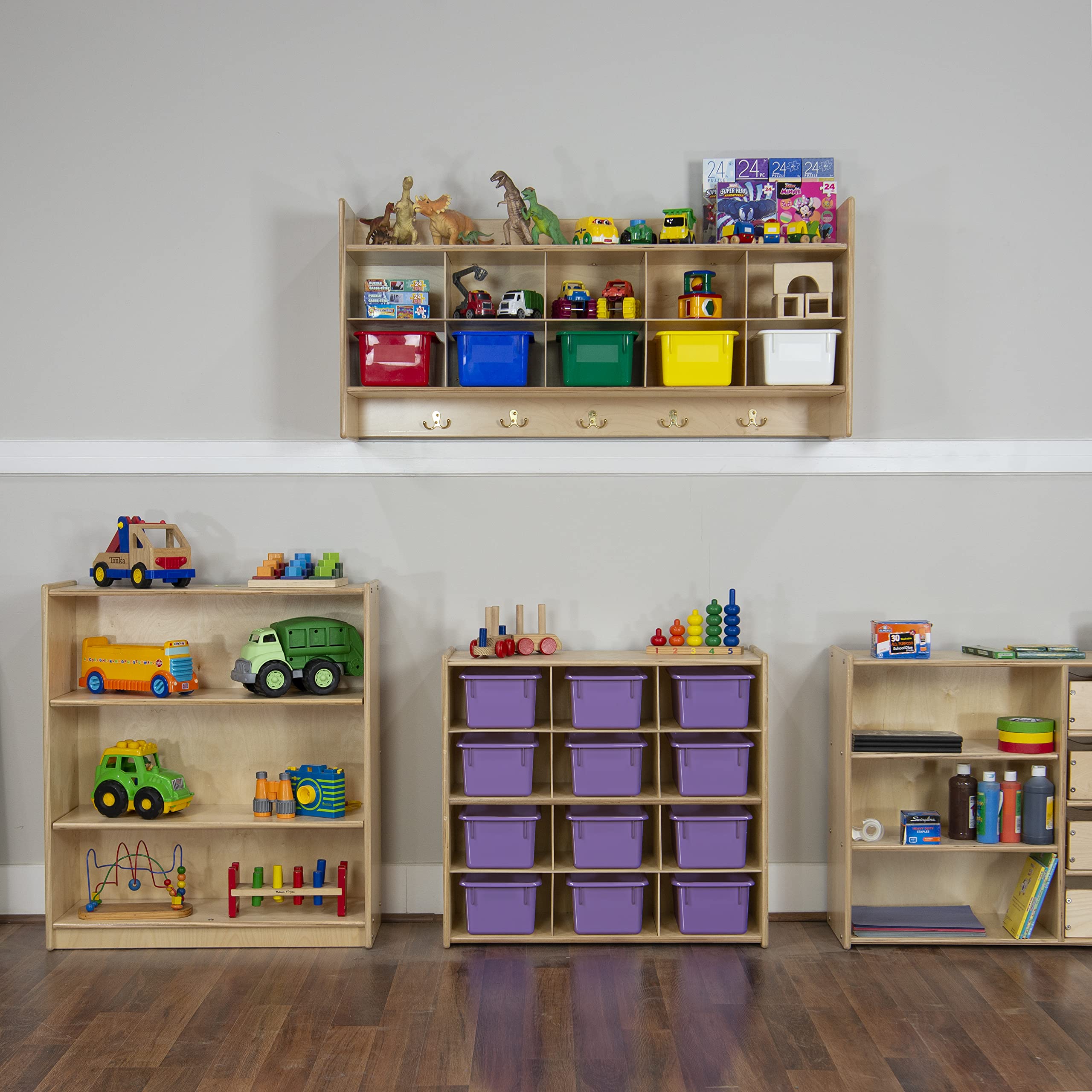 Backpack Cubby Storage Unit 10 Cubby Tray Storage & 10 Cubby Backpack