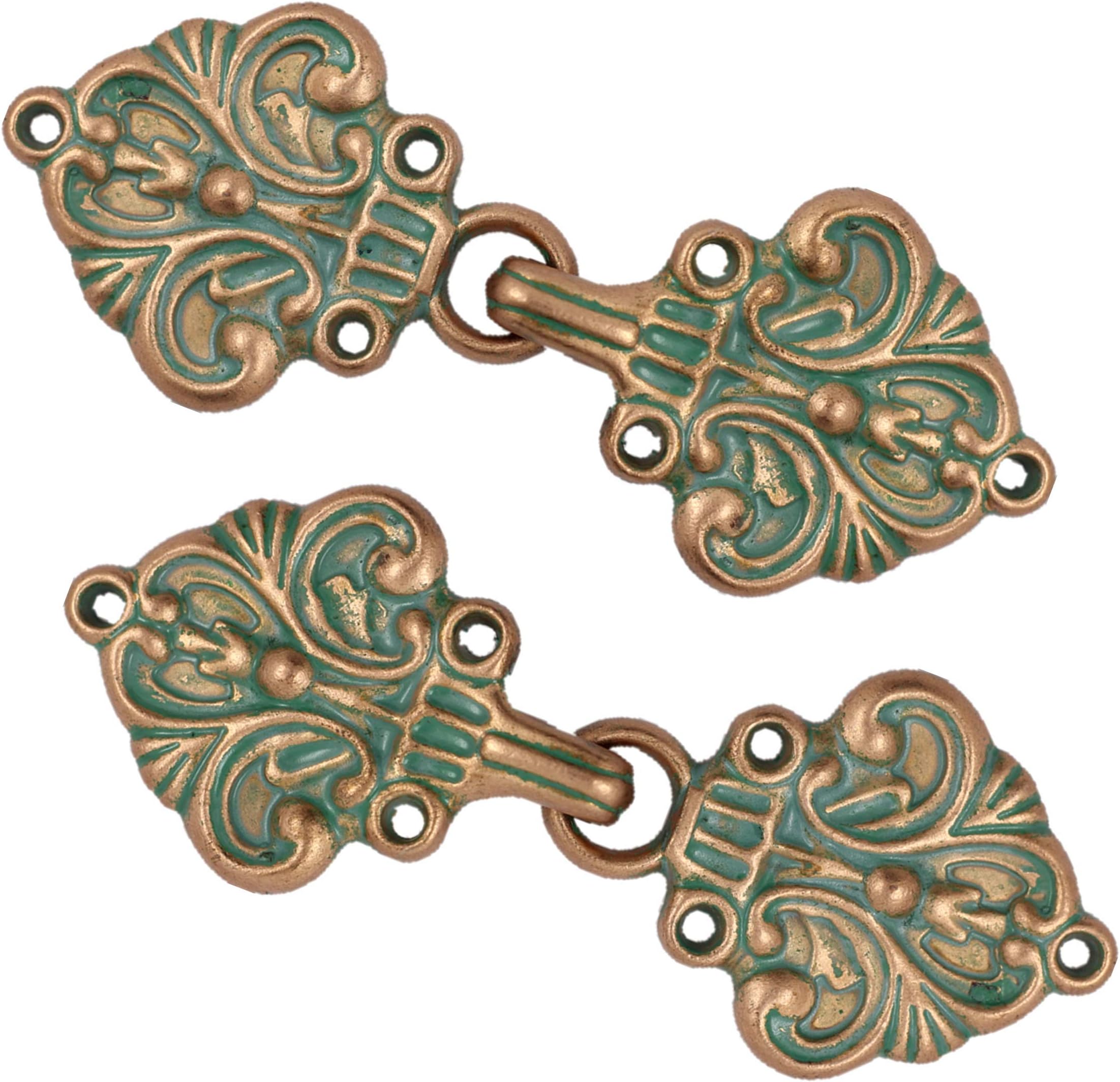 Amazon.com: Bezelry 4 Pairs Romantic Bouquet Cape or Cloak Clasp ...