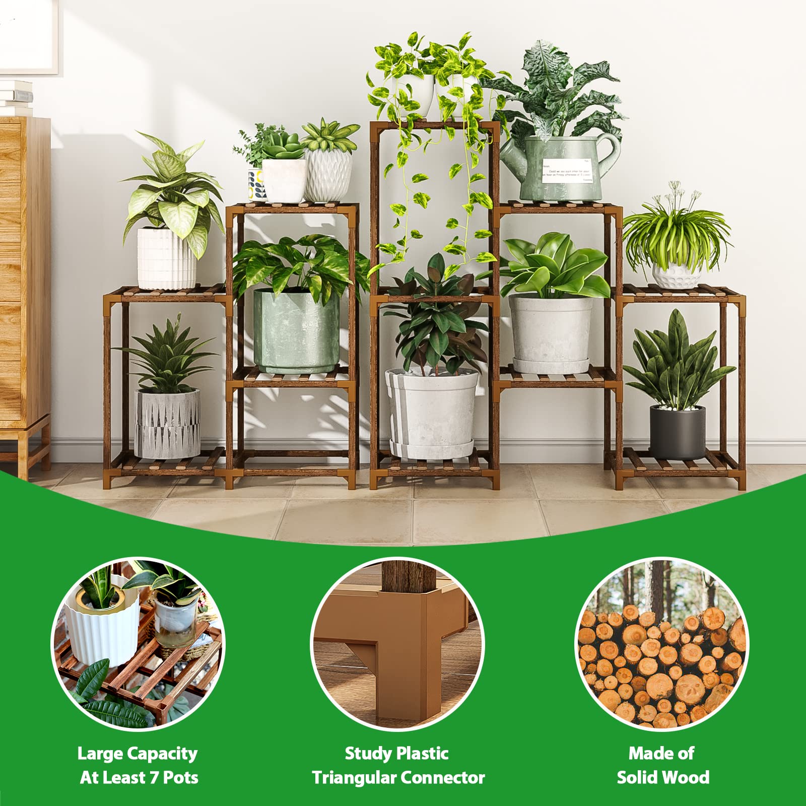 Snapklik.com : GENTINGBRO Plant Stand Indoor Outdoor Corner Plant Shelf ...