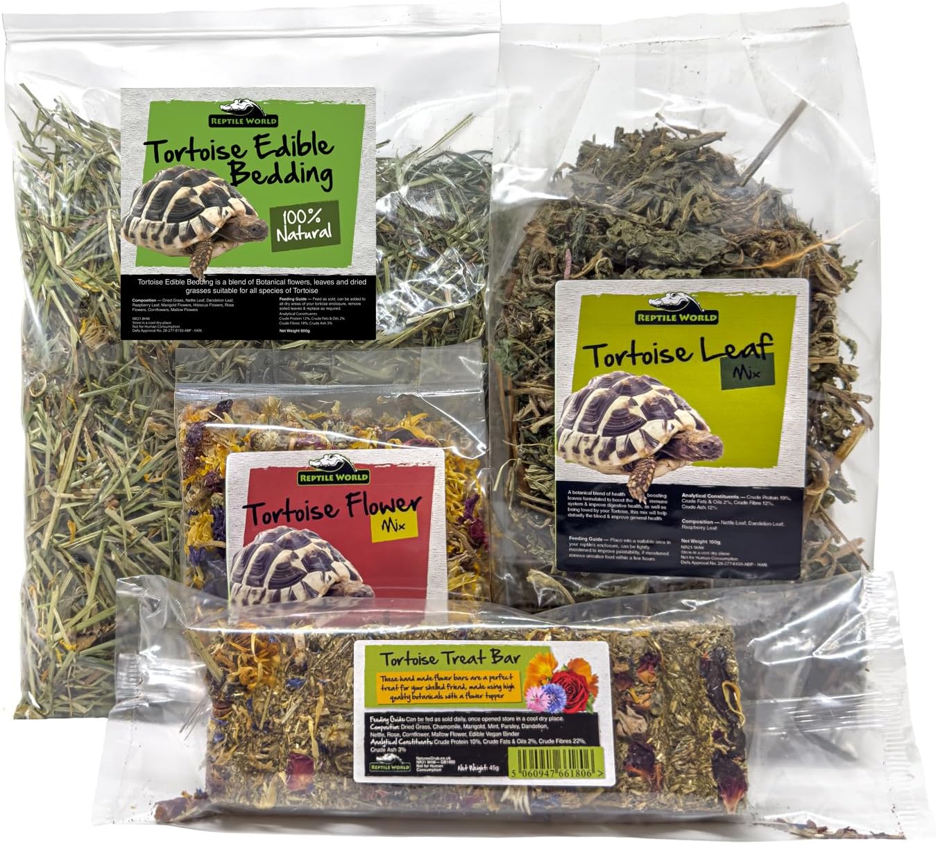 Reptile World Tortoise Forage Kit | Healthy Treat Bundle for Tortoises ...