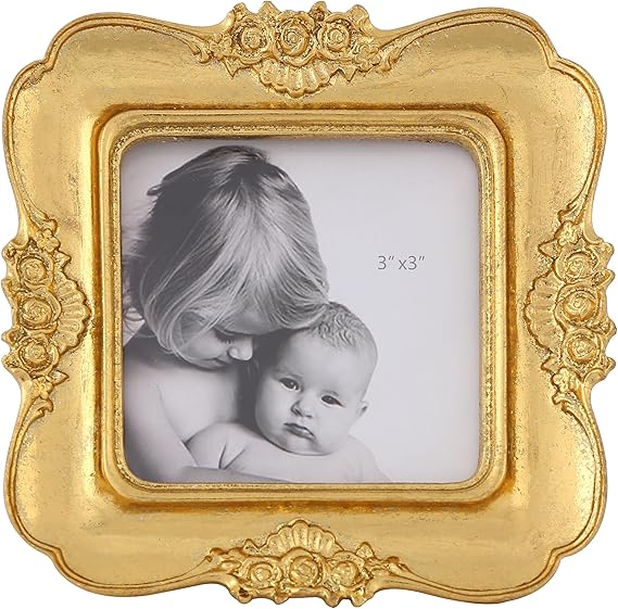Amazon.com - Desklens 3x3 Vintage Picture Frame, Antique Ornate Picture ...