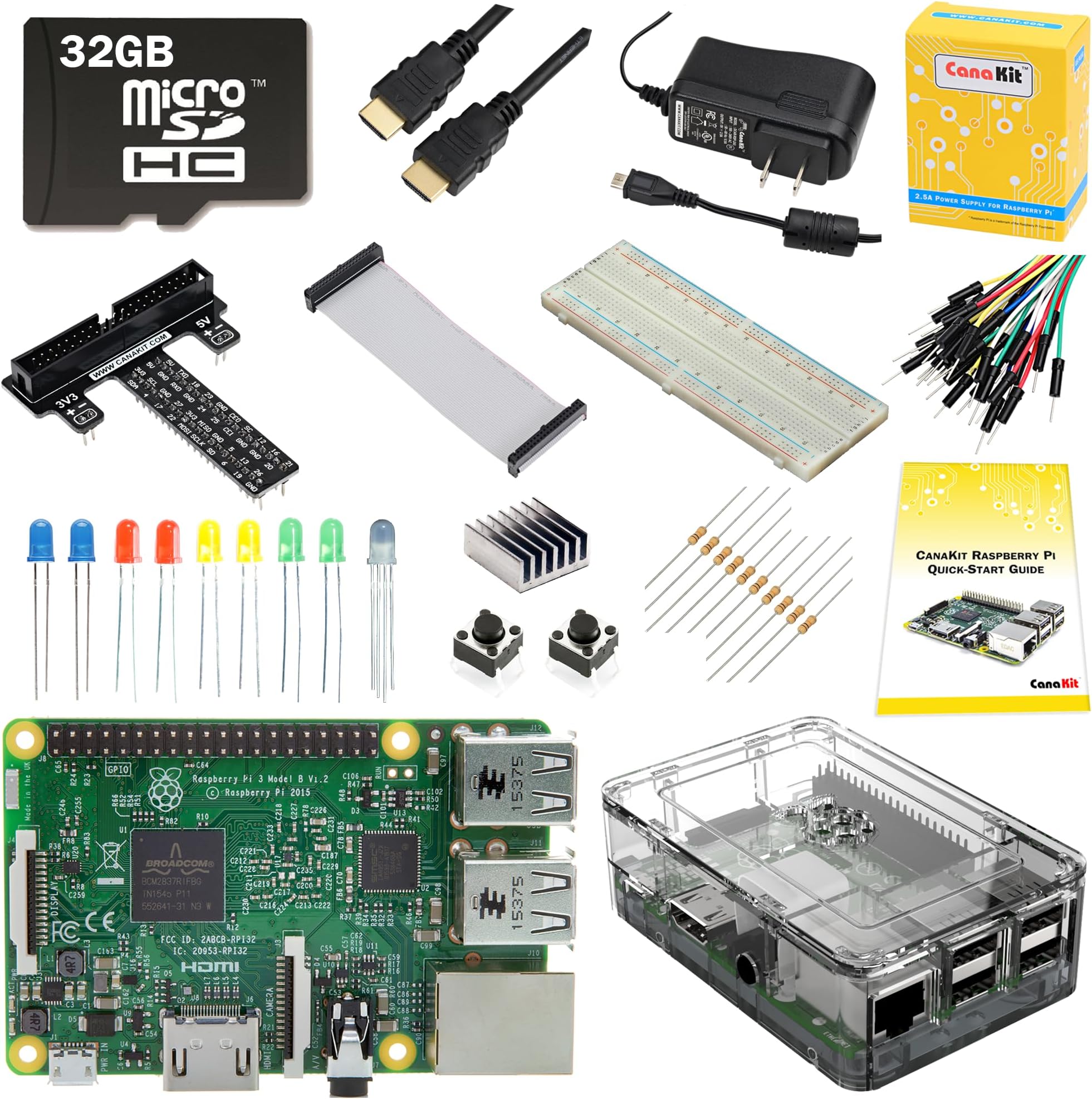 Amazon.com: CanaKit Raspberry Pi 5 Starter Kit MAX - Turbine White (256 ...