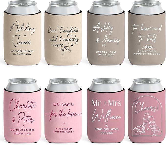 Amazon.com: Generic Custom Can Coolers in Multi-color Personalized ...