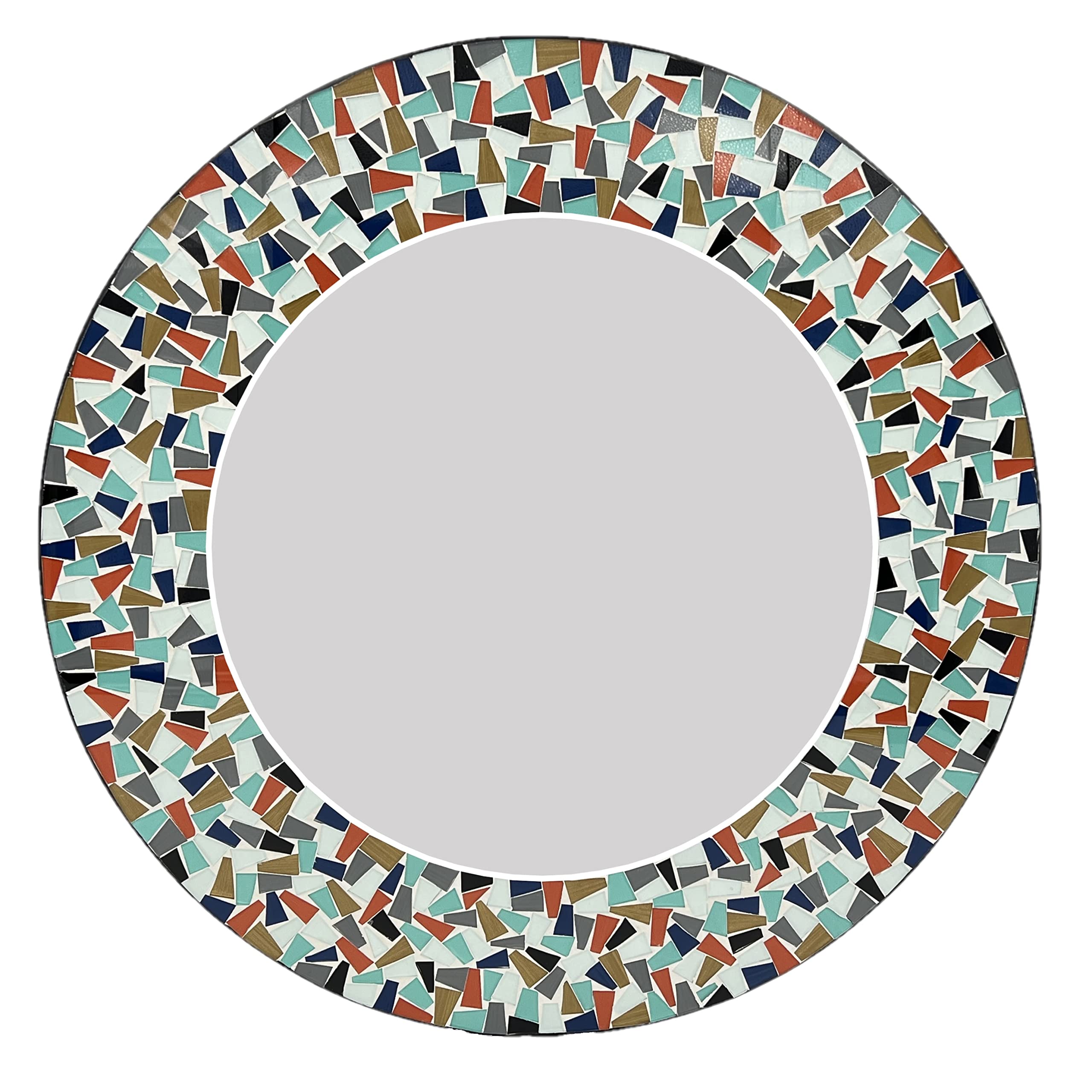 Amazon.com: Zorigs Mosaic Mirror, Wall Art Décor – 24” Round ...