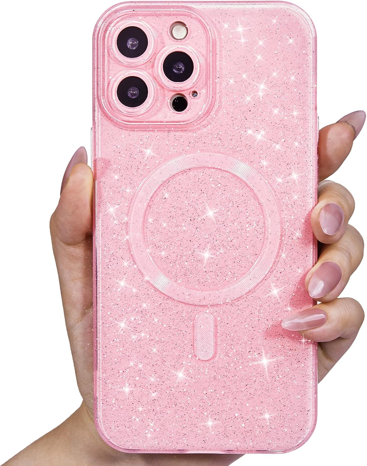 Amazon.com: Svanove Glitter Case for iPhone 14 Pro Phone Case Magnetic ...