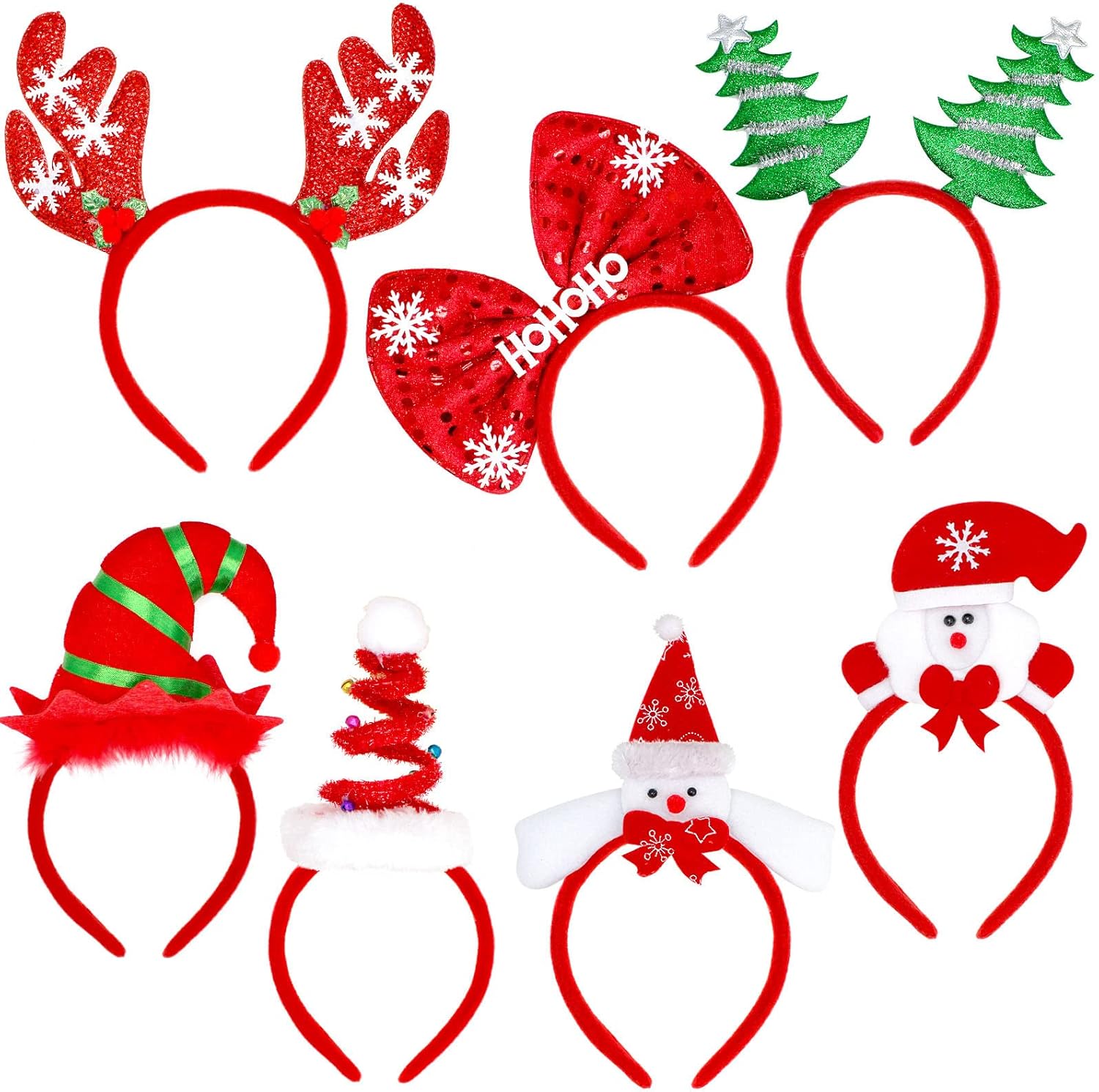 Amazon.com: 7 Pack Christmas Headbands for Women Girls Kids Holiday ...