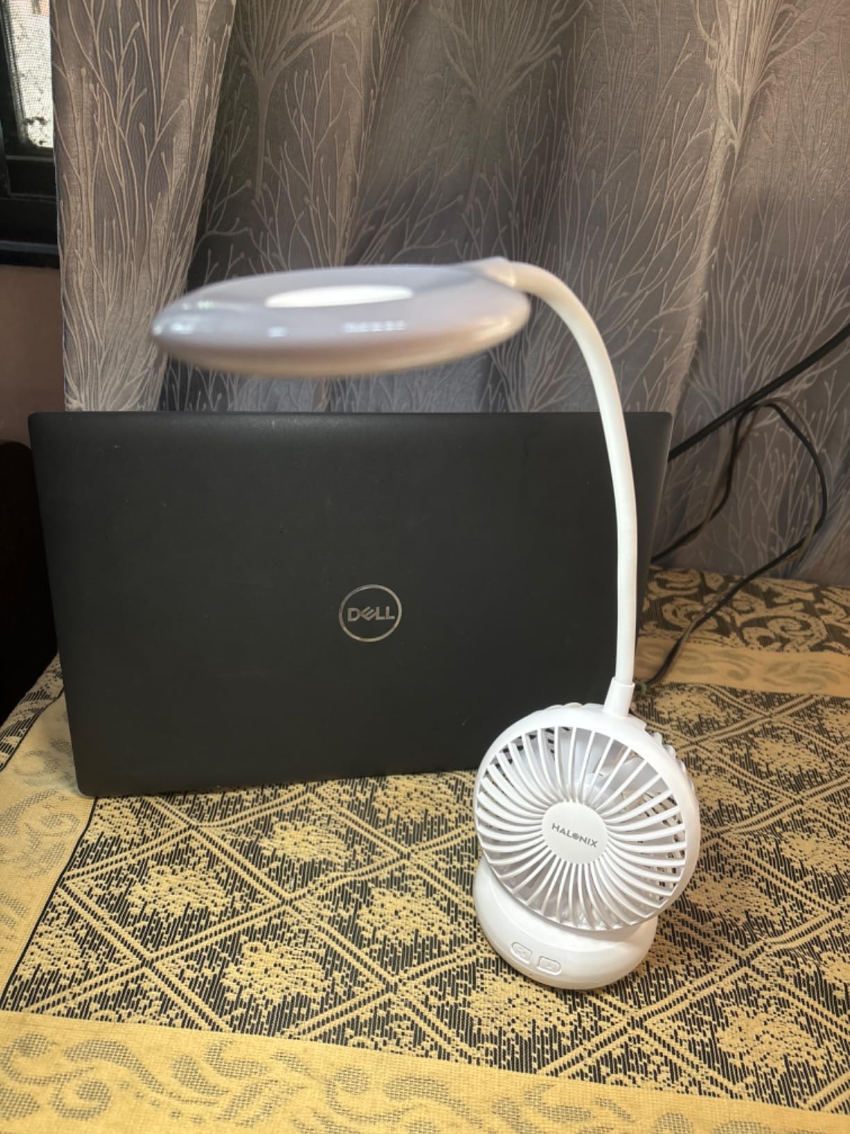 Buy Halonix Polycarbonate Fan-O-Glow Portable Led Desk Light | Study ...