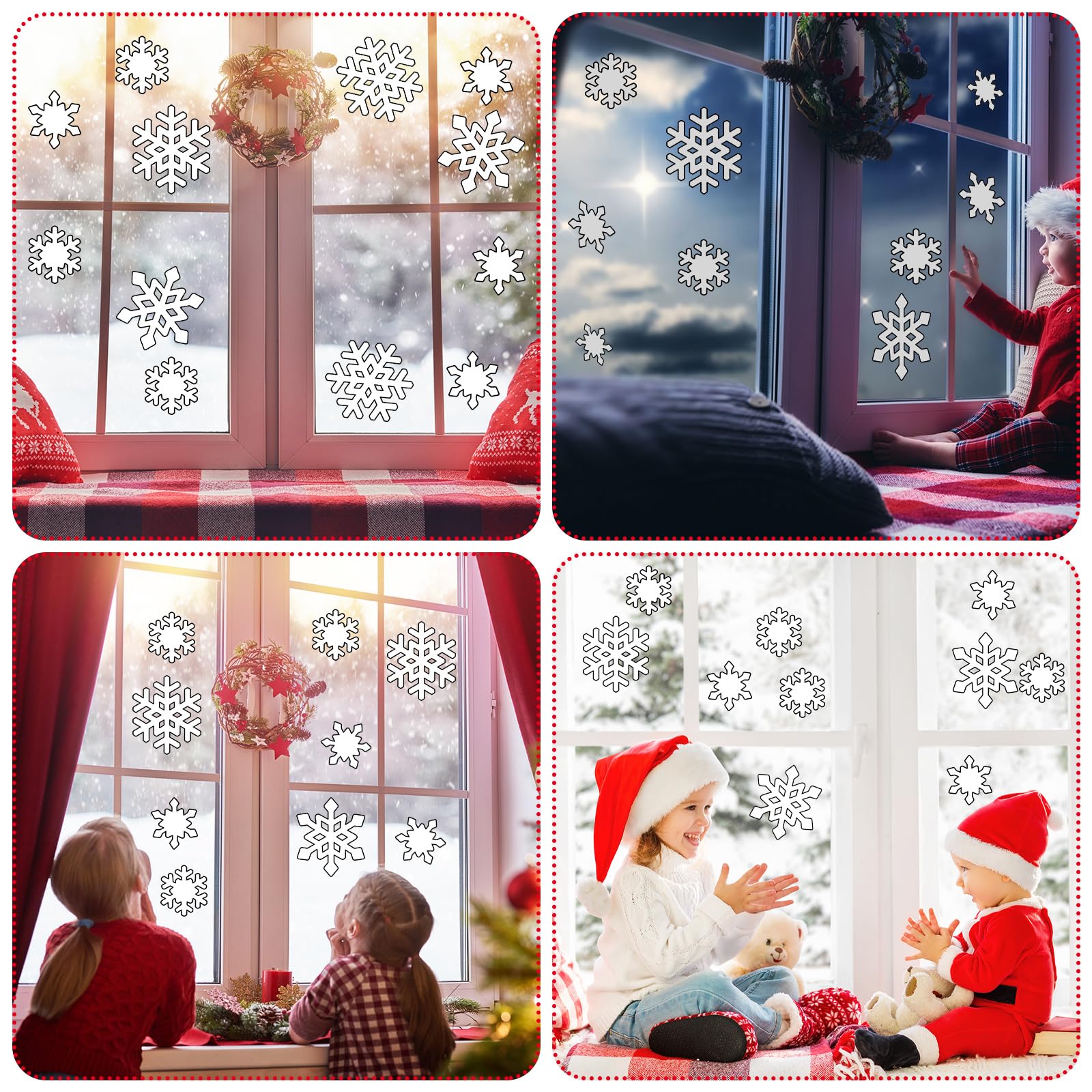 Snapklik.com : 90 Pcs Snowflake Cutouts Classroom Bulletin Board ...