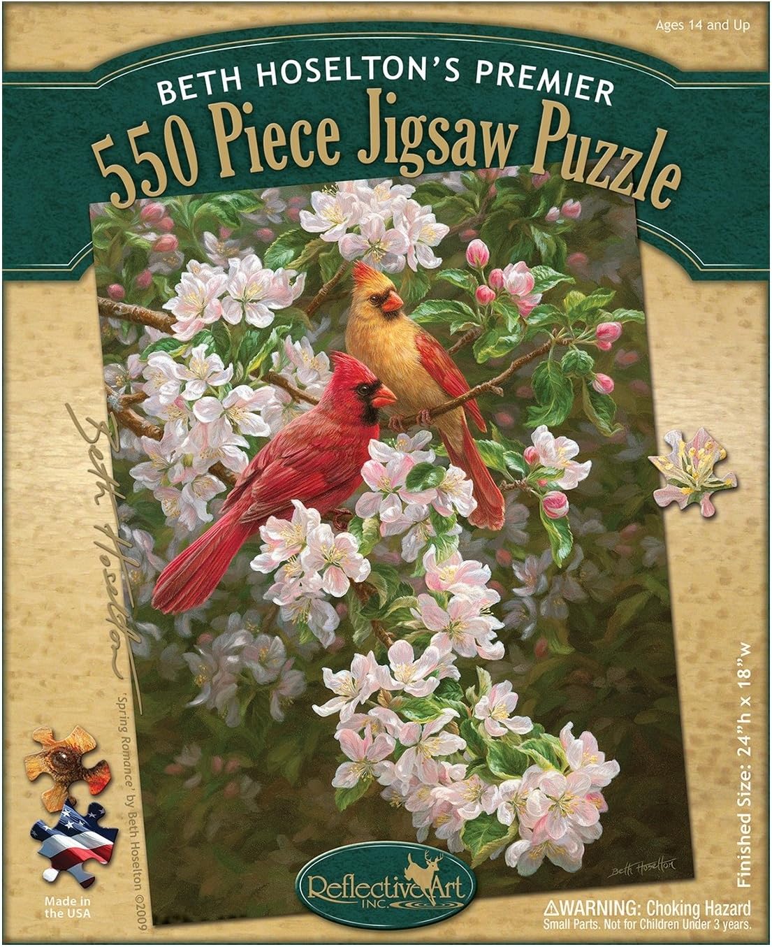 Amazon.com: Reflective Art Spring Romance 550-Piece Jigsaw Puzzle Set ...