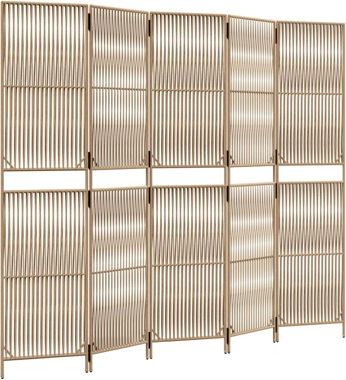 Gecheer Room Divider Partition Screen Folding Privacy Screen 5 Panels ...