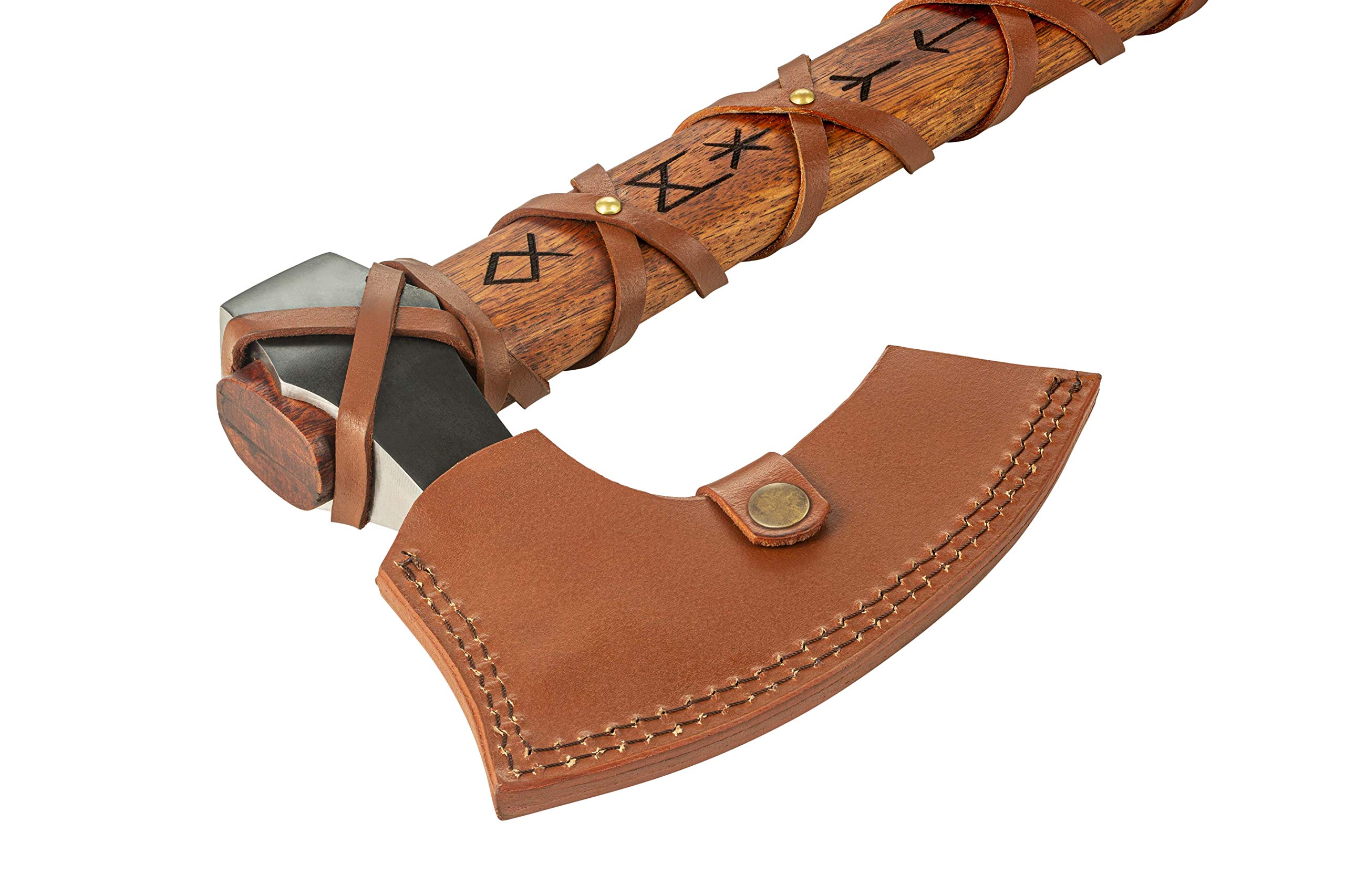 Viking Culture Viking Battle Axe | Hand-Engraved Runes and Celtic Ring ...