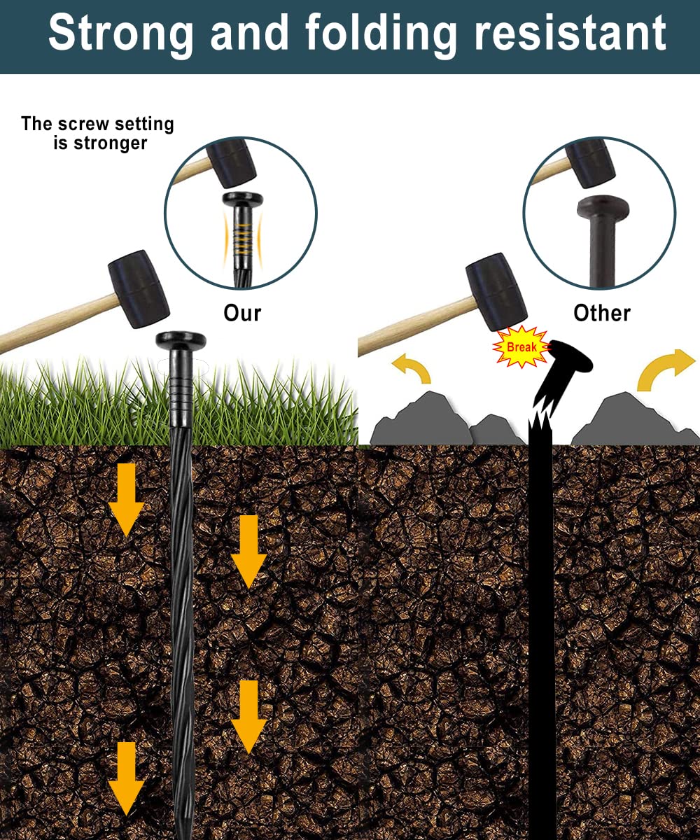 Snapklik.com : Meboyz 50 Pack Of 8-inch Plastic Landscape Edging Spikes ...