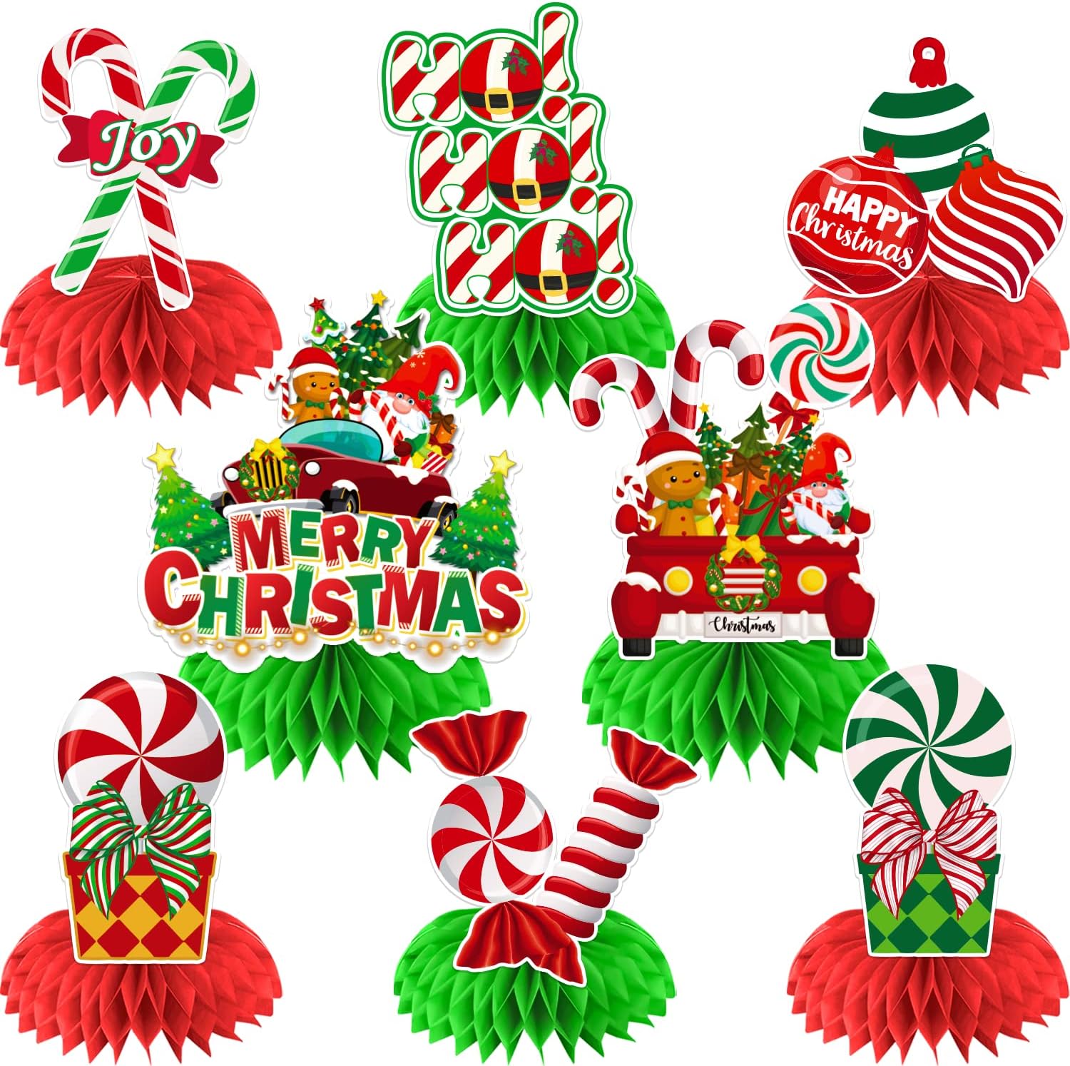 Amazon.com: 8 Pcs Peppermint Christmas Decorations, Peppermint Candy ...