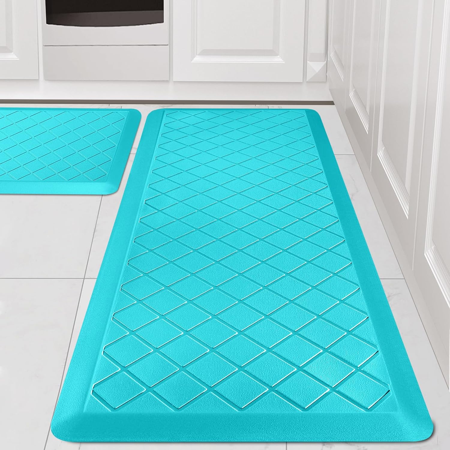 Amazon.com: WEZVIX Cushioned Kitchen Mat 2 PCS, Anti Fatigue Kitchen Rugs, Heavy Duty Non-Skid ...