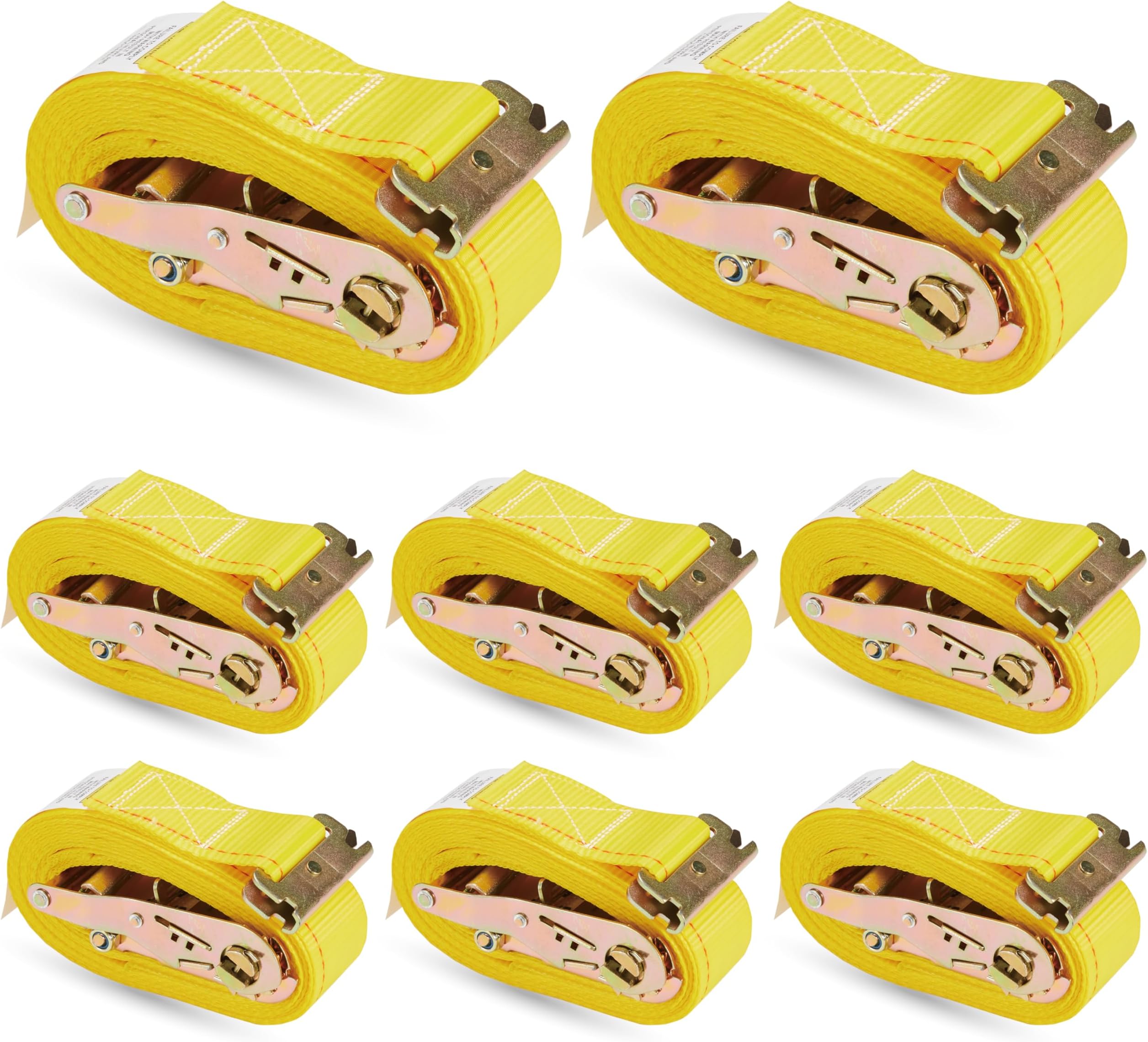 Amazon.com: 8 Pack E-Track Ratchet Straps 2" x 12' x 4,400 lbs Strength ...