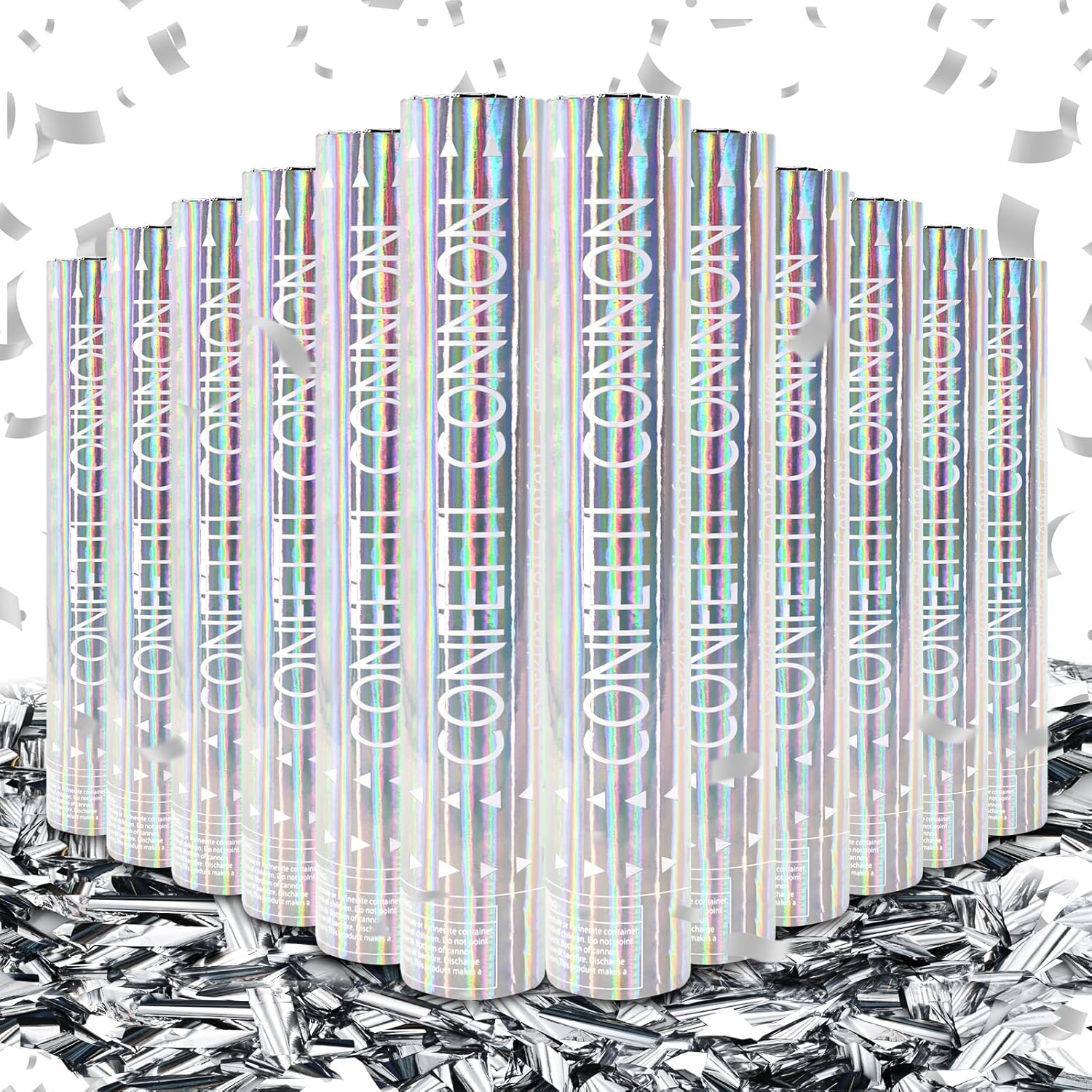 Amazon.com: Confetti Cannons 6 Pack Gold Confetti Biodegradable Party ...