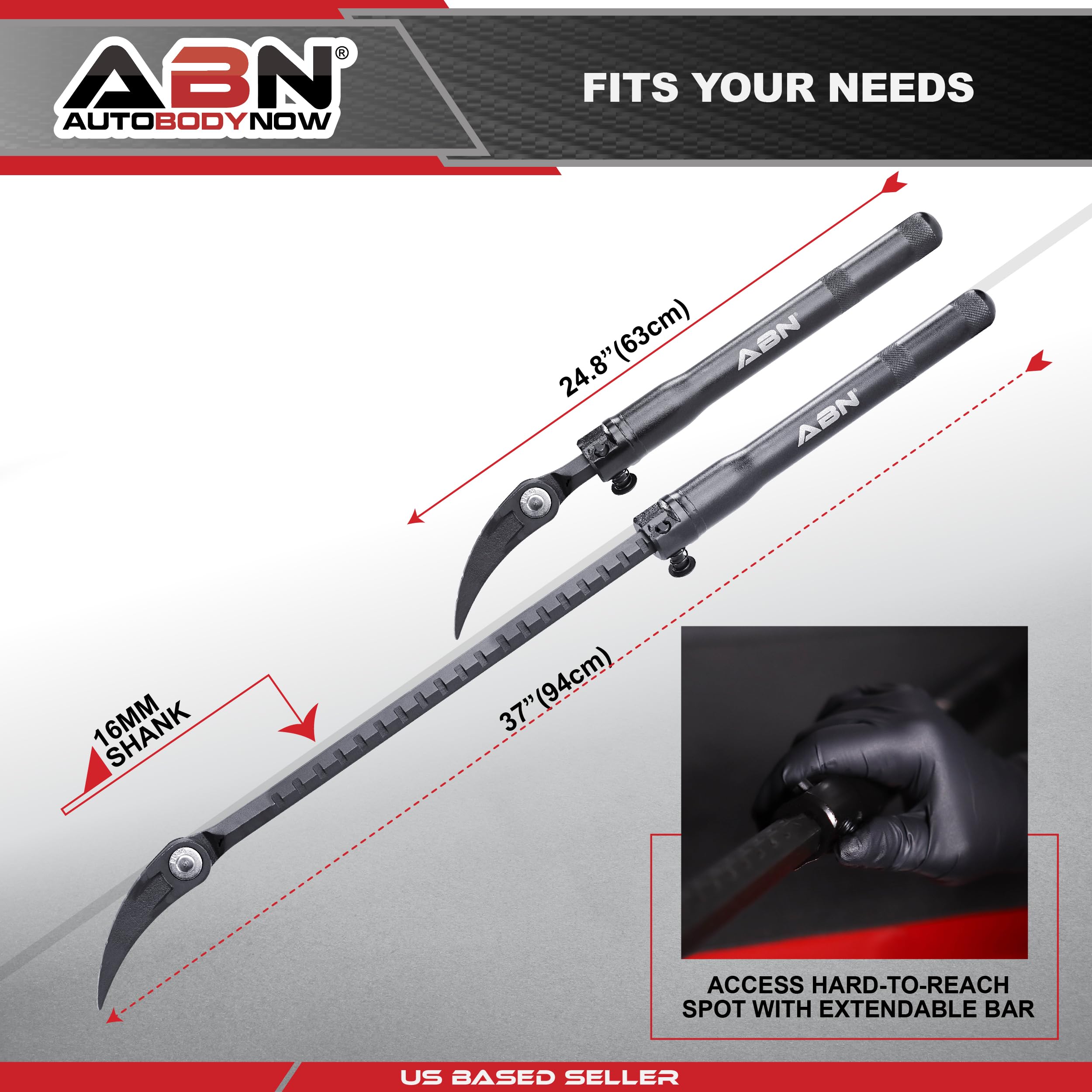 Snapklik.com : ABN Extendable Indexing Pry Bar 248” - Adjustable Angles ...