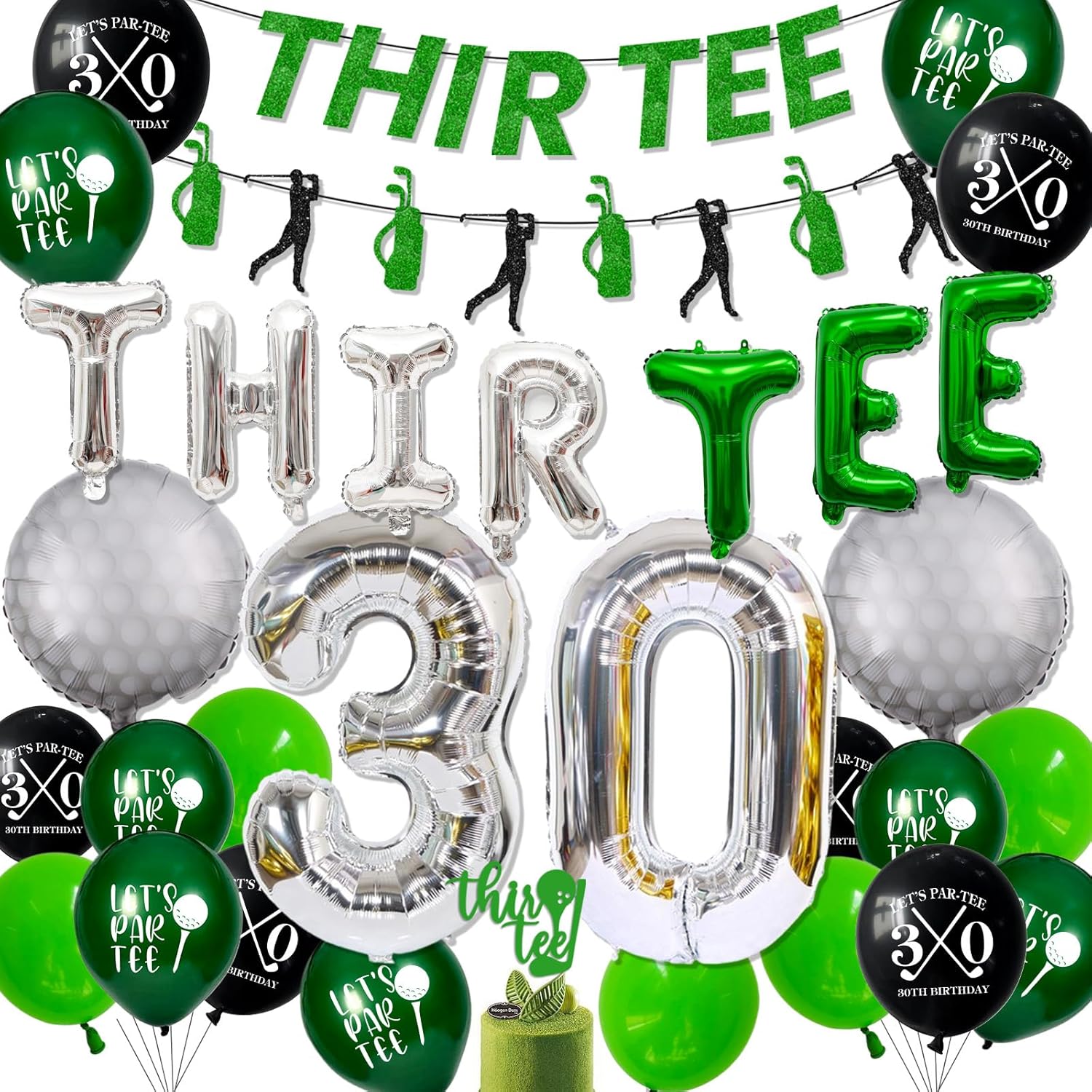 Amazon.com: 30th Birthday Decorations for Him, Golf 30th Birthday Party ...
