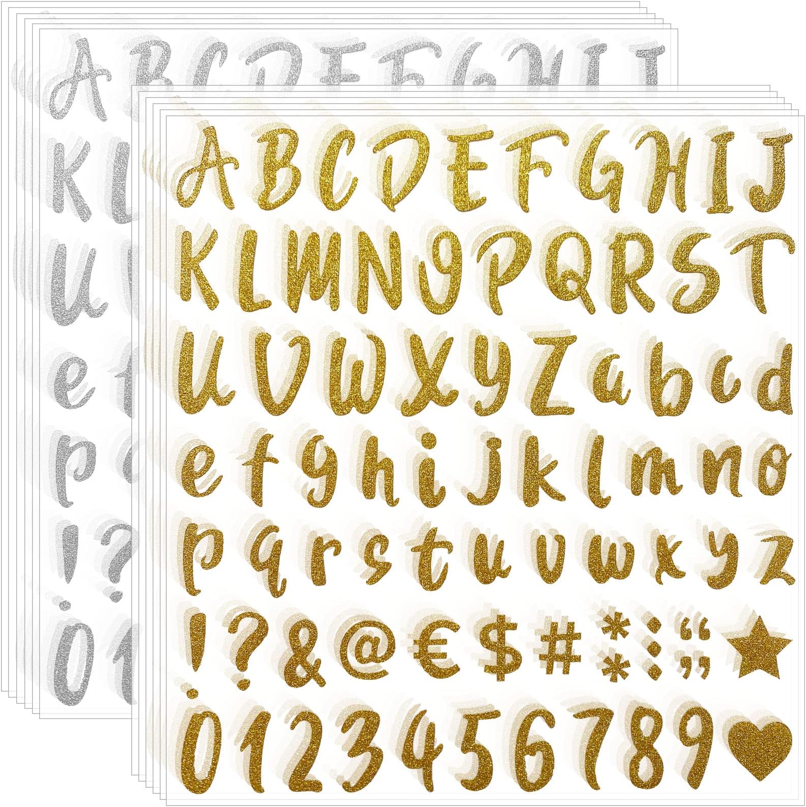 Amazon.com: 22 Sheet Mini Letter Stickers, 7mm Self Adhesive Alphabet ...