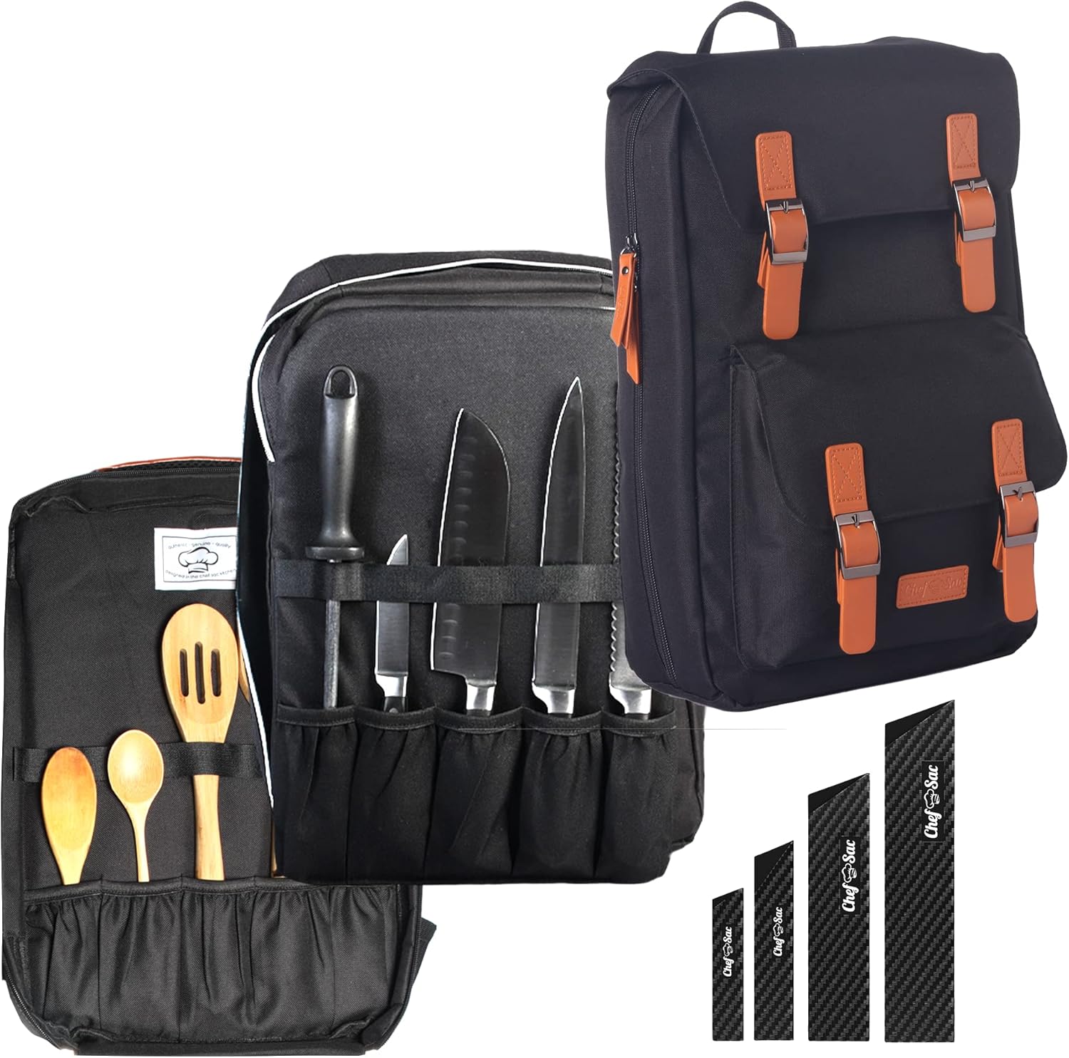 Amazon.com: Chef Sac Chef Knife Vintage Style Backpack with 4-Pack ...