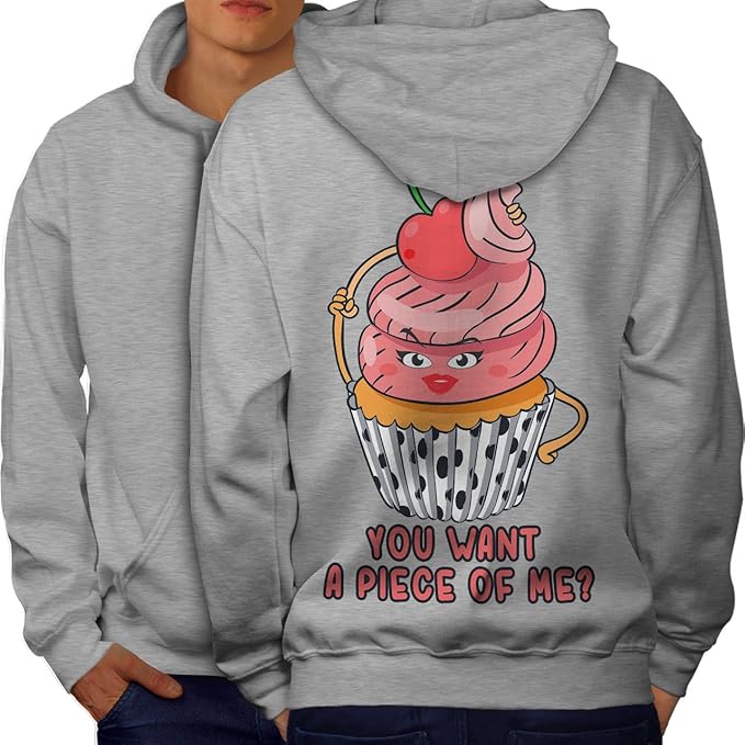 wellcoda tu Volere Me Torta Compleanno Uomini Felpa con Cappuccio ...