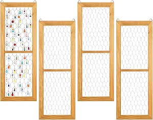 Amazon.com: Chunful 4 Pack Chicken Wire Wooden Frame Unfinished Wood ...