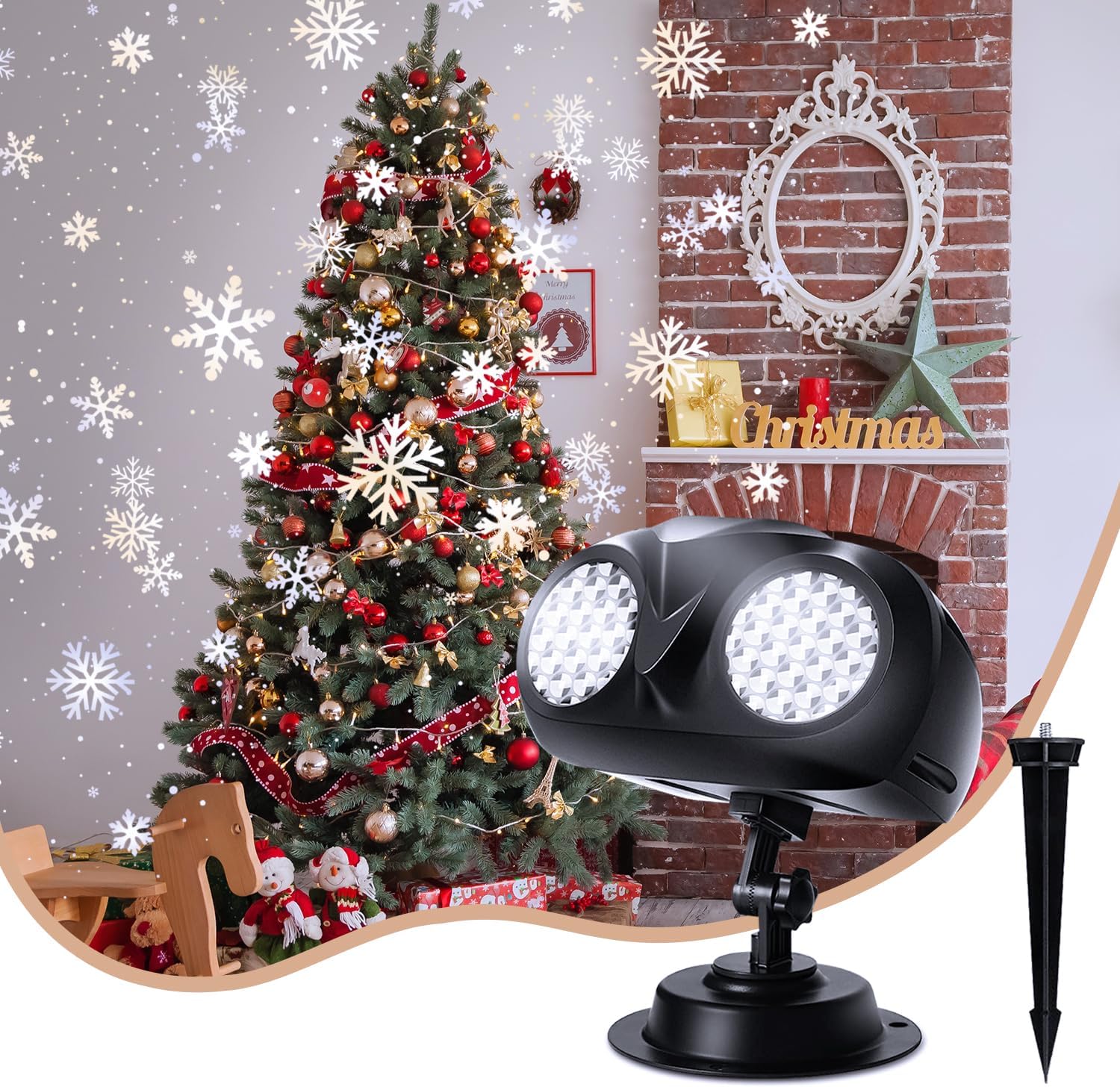 Amazon.com: MILPROX Christmas Snowfall Projector Lights, Updated Double ...