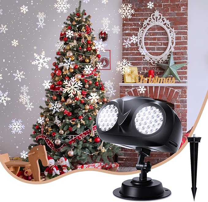Amazon.com: MILPROX Christmas Snowfall Projector Lights, Updated Double ...