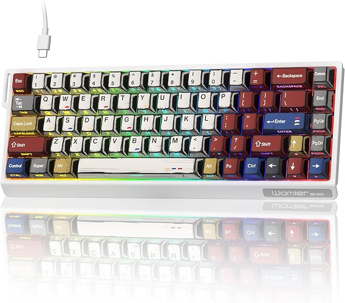Amazon.com: Typehaven SK68 65% Gaming Keyboard, Wired Backlit Mini ...