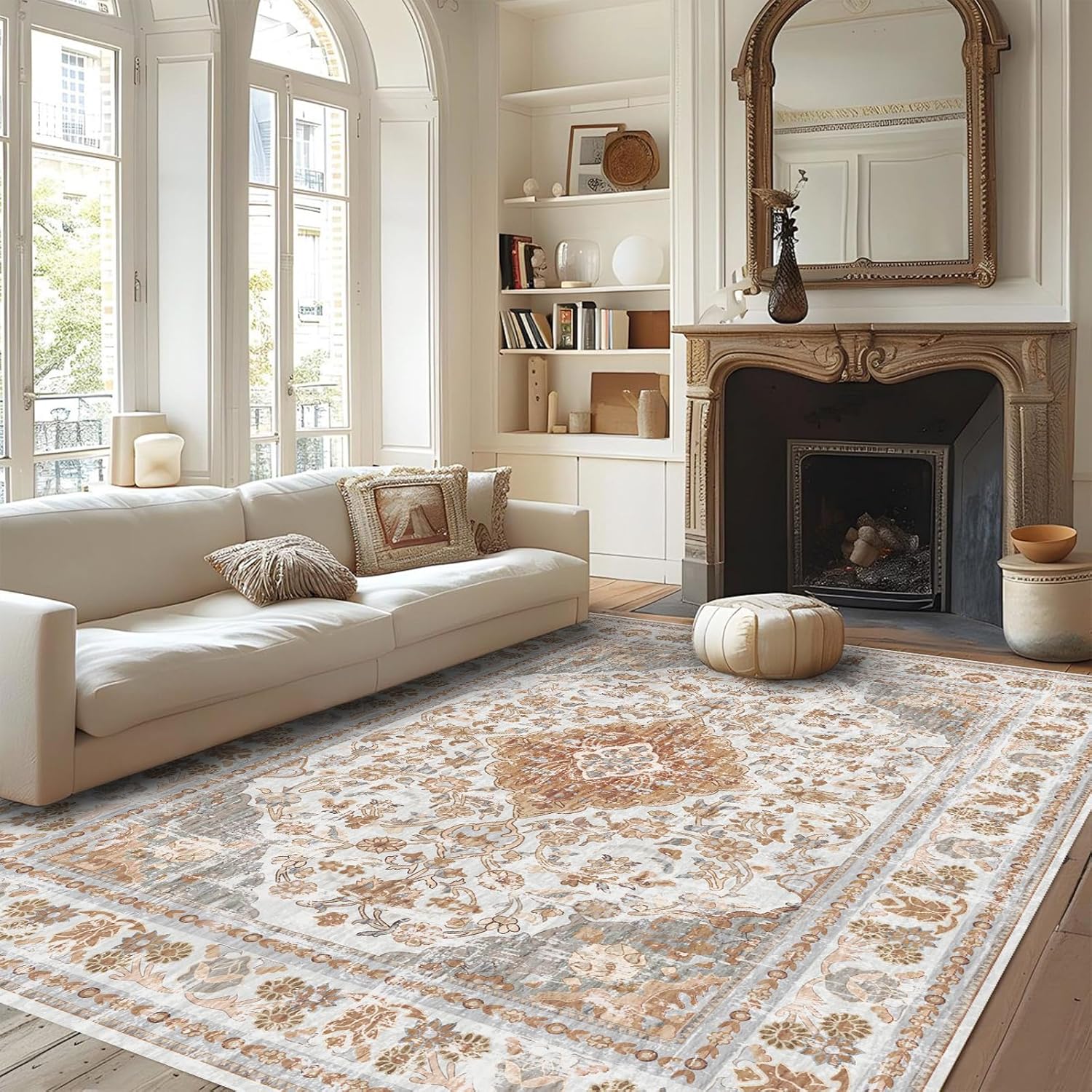 Amazon.com: Vhong Boho Area Rugs Washable Vintage Modern Neutral Large ...