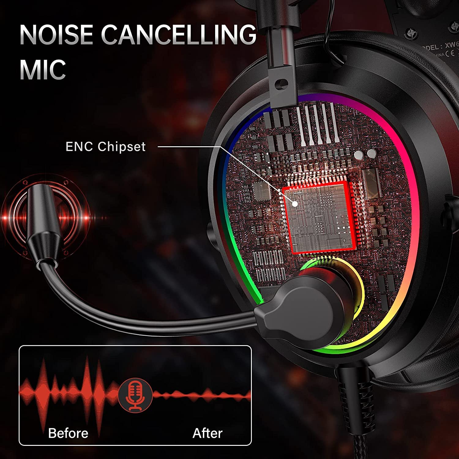 Snapklik.com : Tatybo XW6 7.1 Gaming Headset For PC, PS4, PS5, Xbox One ...