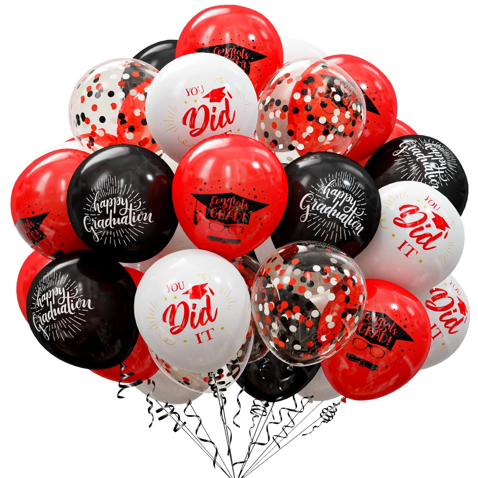 Snapklik.com : 75 Pack Graduation Party Decorations Balloons Set - 12 ...