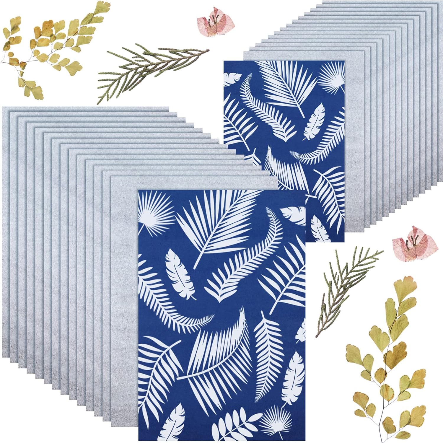 Amazon.com: Chivao 100 Sheets Sun Print Paper Kit A4 A5 Cyanotype ...