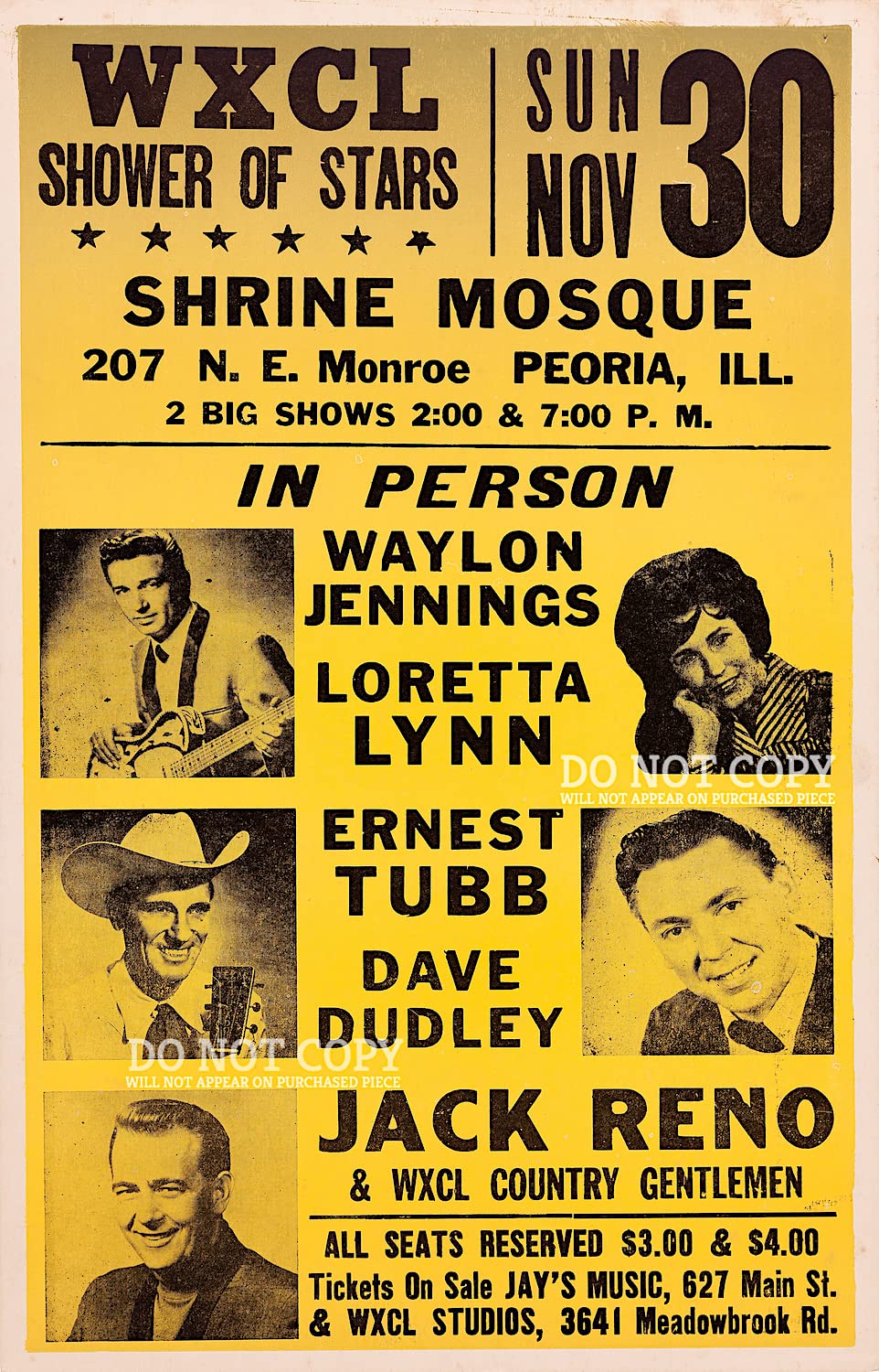 Cartazes De Concertos Country Vintage