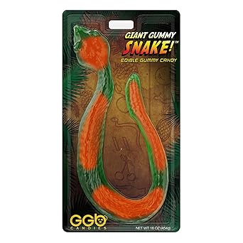 Amazon.com : Giant Gummy Snake - Dual Fruity Flavors, Delicious Candy ...