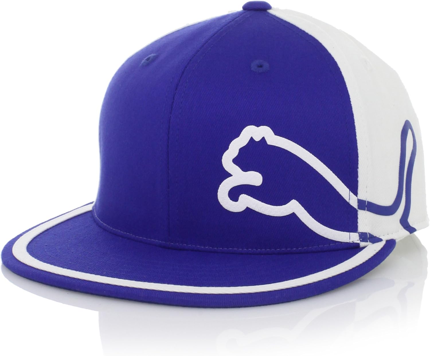 Amazon.com: PUMA Men's Monoline 210 Fitted Cap, Blue/White, S/M ...