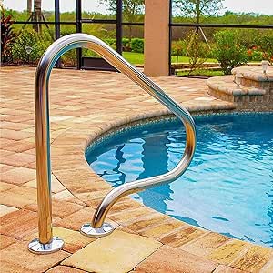 Amazon.com: GoodBZ Pool Handrail Swimming Pool Hand Rail 304 Stainless ...