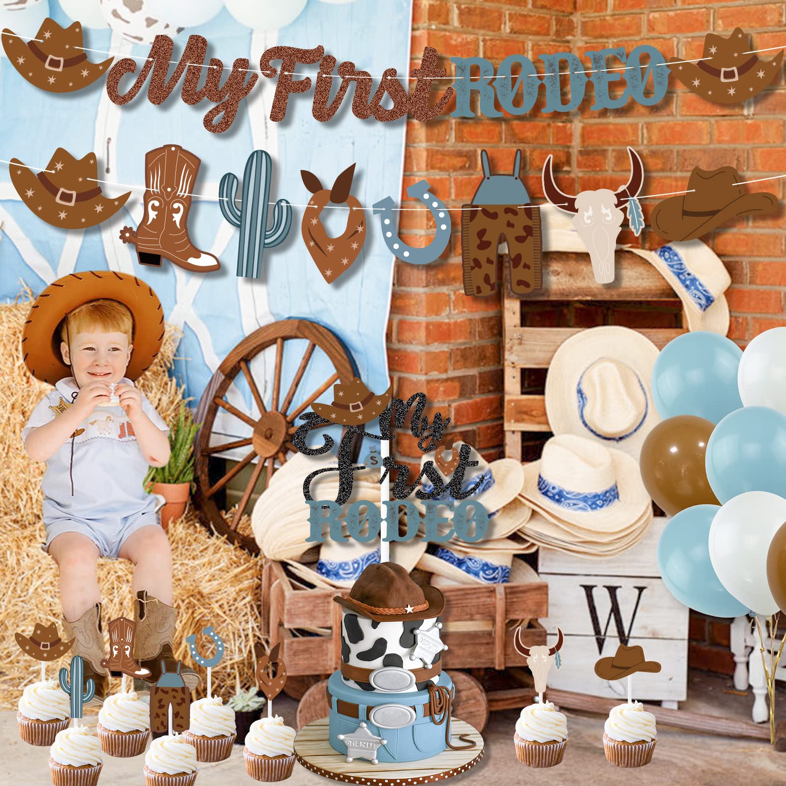 Cowboy Birthday Party Centerpieces Cowboy Themed 1st Birthday Party